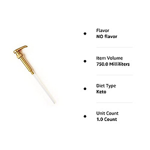 Jordan's Skinny Syrups Syrup Pump, Drink Dispenser for Sugar Free Coffee Syrup Bottles, Coffee Bar Accessories, Make Perfect Pumpkin Spice, Vanilla, Caramel Latte and More, Fits 750ml Bottle, 1 Pump