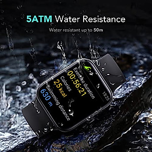 SKG Smart Watch, Fitness Tracker with 5ATM Swimming Waterproof, Health Monitor for Heart Rate, Blood Oxygen, Sleep, 1.7'' Touch Screen Bluetooth Smartwatch Fitness Watch for Android-iPhone iOS, V7