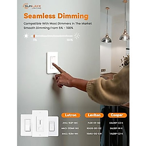 SunLake 12 Pack G25 Vanity Globe Light Bulbs 5 Watt (40 Watt Equivalent) Dimmable, 5000K Daylight LED, Eye Friendly 450 LUMENS, E26 Base, Ideal for Bathroom Makeup Mirror Droplight, Floor lamp