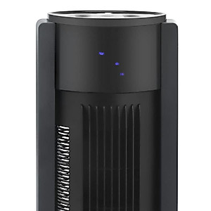 KINOVATION 5-Speed Tower Fan, with Remote, Internal Oscillation, To help sleep, LED light, Automatically turn off, Black