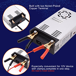 New Version AC to DC Converter, EAGWELL SMPS 110V AC to 12V DC Converter Power Supply Adjustable Switch Power Supply Transformer Max 50A 600W