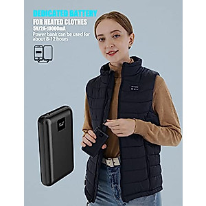 Vencede Rechargeable Battery, 16000mAh Fast Charge Power Bank with USB A and USB C Ports, Portable Charger with LED Digital Screen for Heated Vest