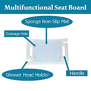 Bumjazz Shower Chair - Shower Stool - Heavy Duty Shower Chair for Inside Shower - Tool-Free Assembly - Shower Bench & Seat