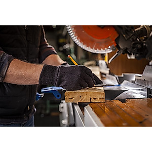 Boss Men's Brown Jersey PVC Dotted Palm Gloves, Cold Weather Protection, Excellent Grip, Straight Thumb, Knit Wrist, Brown, Large, (B61021-L)