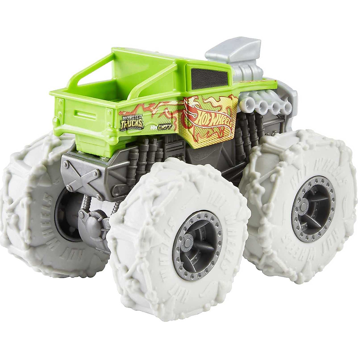 Hot Wheels Monster Trucks Twisted Tredz Vehicles, Creature-Themed 1:43 Scale Toy Truck with Pull-Back Motor & Giant Wheels, Gift for Kids Ages 3 Years Old & Up