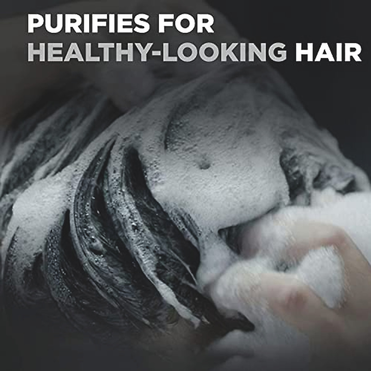 DOVE MEN + CARE Shampoo Charcoal + Clay 3 Count For Healthy-Looking Hair Naturally Derived Plant Based Cleansers 25.4 oz