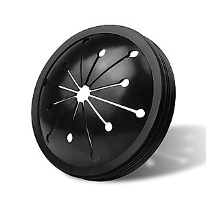 KUFUNG Garbage Disposal Splash Guard, 3.1 Inch Universal Kitchen Sink Stopper Drain Stopper Brushed Rubber STP-SS for Insinkerator, Kitchenaid, Kohler, Waste King (Black-A)