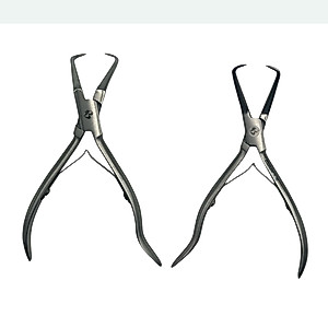 MIRACLE Hair Extension Pliers – Stainless Steel Hair Extensions Micro beads Remover & Opener Tool 5.5 Inch (Curved)