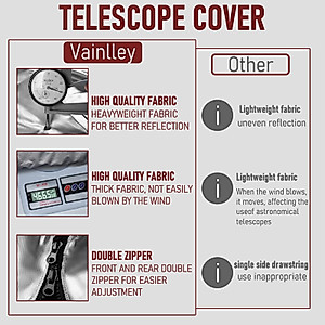 Vainlley Waterproof Telescope Cover Outdoor Dust-Proof & UV-Proof Telescope Protective Cover(59 in)