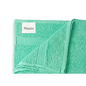 Alspin Cotton Bath Towels 6 Pack Cotton Towels,Teal Color ,24 x 48 Inches Towel for Pool, Spa, and Gym Lightweight and Highly Absorbent Swift Drying Towels