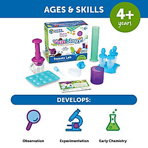 Learning Resources Yumology Science Sweets Lab,STEM Toys, Candy Experiments, Science Kit for Kids, Fun Gifts for Kids, 16 Pieces, Ages 4+