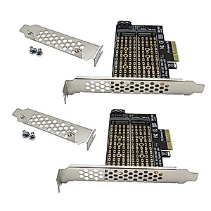 2x M.2 Drive Communicates Directly with the PCIe SATA bus Fits a PCIe x4 x8 or x16 slot by HAOYU New