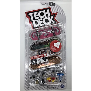 Tech Deck The Heart Supply Skateboards Ultra DLX 4 Pack Fingerboards Plus 2 Bonus Single Boards - Styles Vary
