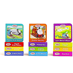 Thomas the Train Board Books Set - 12" My First Mini Thomas Books, Thomas and Friends Jumbo Crayons, and More (Thomas and Friends Travel Activity Set)