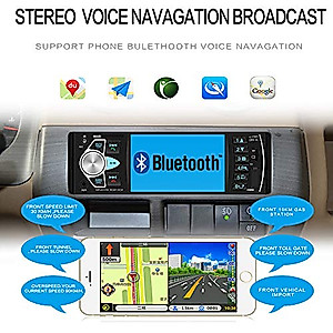 Camecho Single Din Car Stereo Radio 4.1'' Screen Parking Assistance in-Dash Bluetooth USB/SD/FM MP5 Player with Waterproof Night Vision Backup Camera