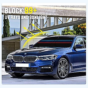 Car Windshield BMW Sunshade Cover Inner Sun Shade Sun Visor UV Protection, Black Foldable No Reflected Glare, Sunshade for Car SUV 4-Series 5-Series 7-Series X1 X3 X4 X5 X6 I8