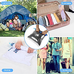 Oaixuilhy Compression Bags Space Saver Bags Vacuum Storage Bags for Travel Accessorie Roll-Up Compression No Need For Vacuum Machine (12pcs 2 sizes)