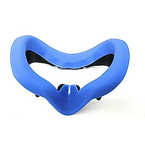Silicone Front Face Pad Mask Cover Accessories for Steam Valve Index VR Headset (Blue)