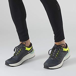 Salomon Sonic 3 Confidence Road Running Shoes for Men, Ebony/White/Safety Yellow, 7