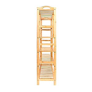 6-Tier Shoe Rack for Closet, Stackable Shoes Rack Organizer Free Standing Shoe Shelf for Entryway and Closet Hallway, Multifunctional Bamboo Rack in Different Combinations