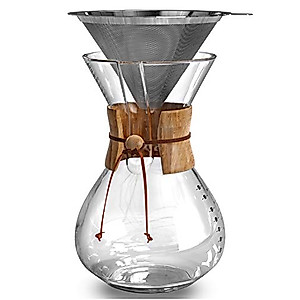 AGOGO Pour Over Coffeemaker Set Classic Series with Filter 8 Cups