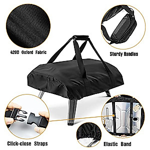 Kingling Pizza Oven Cover for Ooni Fyra 12 Pizza Ovens, Outdoor Portable Carry Pizza Grill Cover for Ooni 12 Pizza Oven Accessories