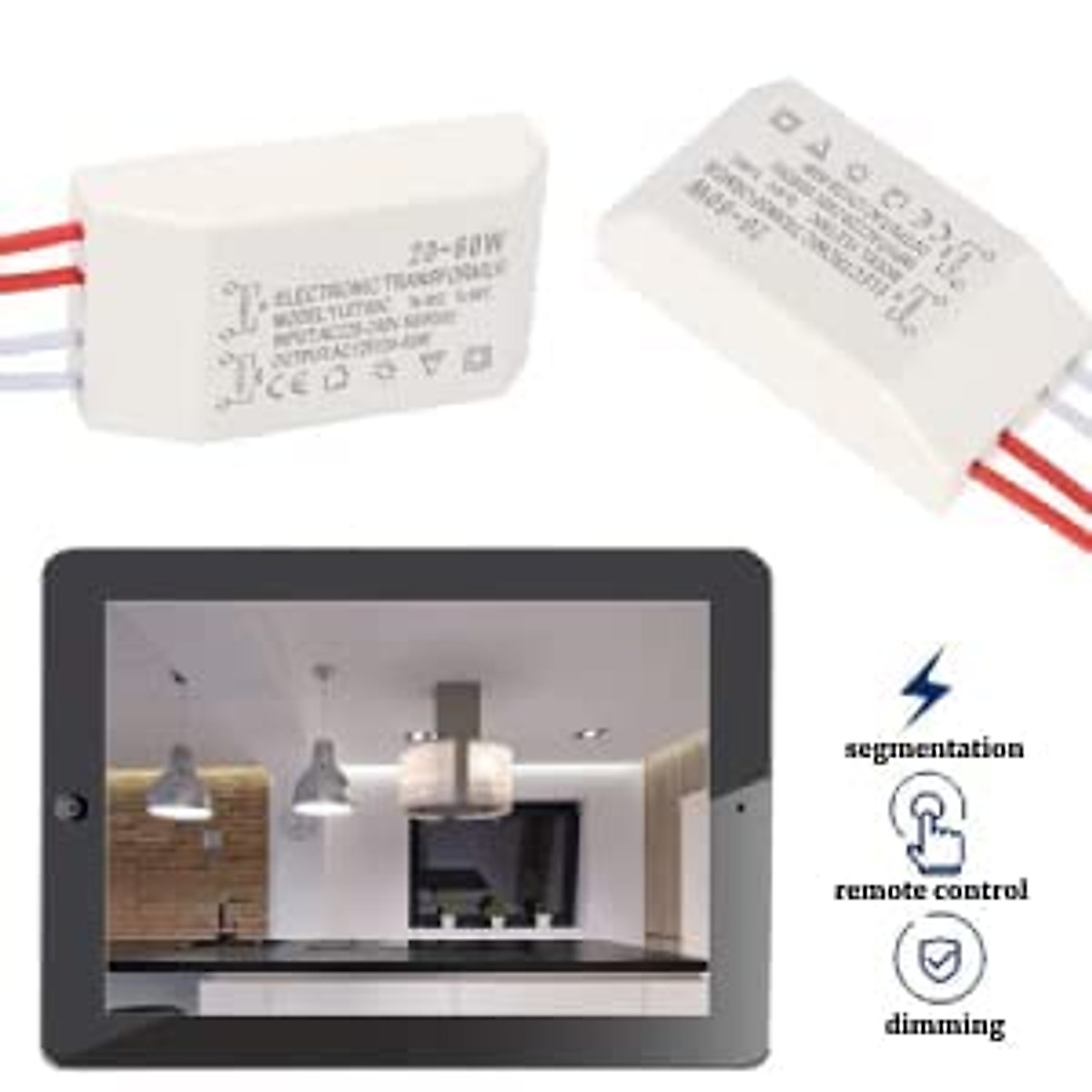 Electronic Transformer 220V to AC 12V Buck Transformer Voltage Converter 20-60W Smart power Driver Full Power