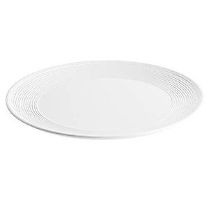 Tablecraft Pulito Collection Round Platter, White, Melamine, 13.125” diameter (33.3 cm)