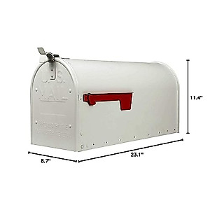 Gibraltar Mailboxes ADM16W01 Admiral Large Post-Mount Mailbox, White