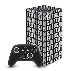 Head Case Designs Officially Licensed Juventus Football Club Pattern Art Vinyl Sticker Gaming Skin Decal Cover Compatible with Xbox Series X Console and Controller Bundle