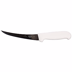 Victorinox 5660715 6" White Fibrox Curved Semi-Stiff Boning Knife