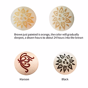 4 Pcs 3 colors Temporary Tattoo With 40 Pcs Tattoo Stencils Set, Stickers for Body Art Painting, Black Brown Maroon