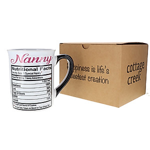 Cottage Creek Nanny Mug, 16oz. Ceramic Nanny Coffee Mug, Nanny Grandma Gifts