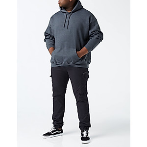 Gildan Adult Fleece Hoodie Sweatshirt, Style G18500, Multipack, Dark Heather (1-Pack), X-Large