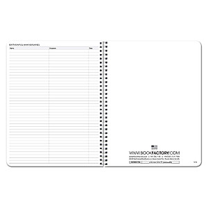 BookFactory Big Black Book/Address Book - 100 Pages, 8.5" x 11", Wire-O (LOG-100-7CW-PP-(AddressBB))