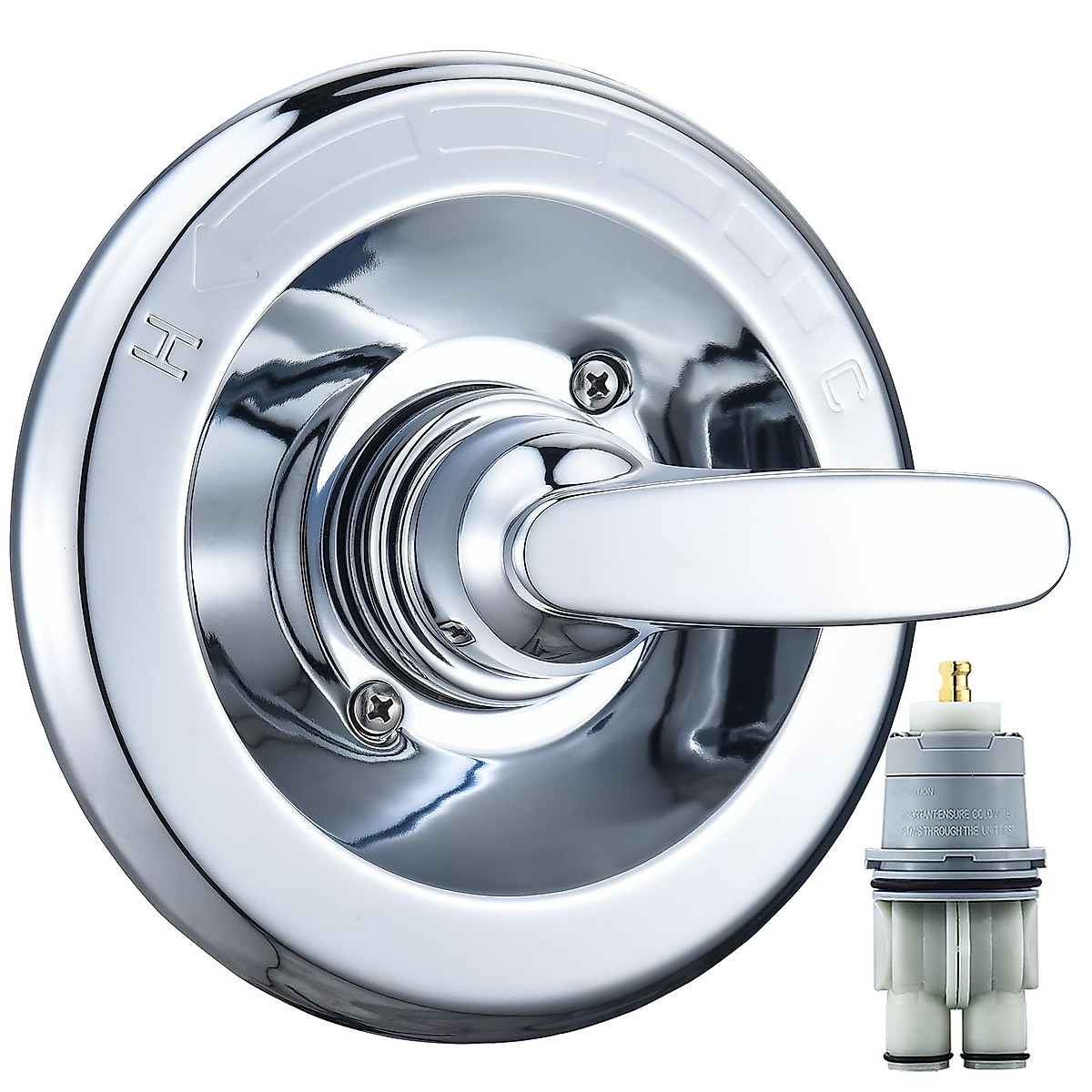 Replacement for Delta Classic 13 Series Single-Function Trim Kit, T13010 Shower Handle, Fit Delta Shower Valve R10000 Series, Chrome (Cartridge Included)