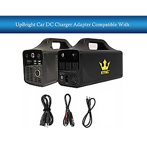 UpBright New DC Extension Power Cord Cable Compatible with Kyng Portable Power Station 500W Solar Generator Lithium Battery SGR-PPS500-2 110V/500 12V DC Cable On-Line Uninterrupted Power Supply
