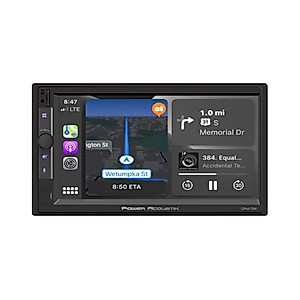 Power Acoustik Car Stereo Combo | CarPlay/Android Auto 7 HD LCD with Capacitive Touchscreen Receiver & (4) 6.5 Speakers | Double Din | CPAAM7-S2