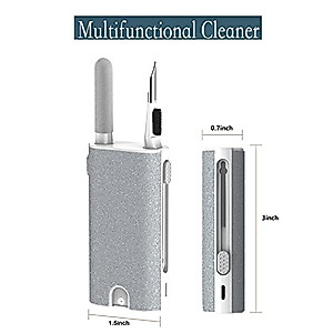 Esteguen Multi-Function Airpod Cleaner Kit- Laptop Phone Screen Cleaner Bluetooth Earphones Cleaning Tools for Airpods Pro Earbuds Cleaning Kit for Tablets Cell Phone Screen White