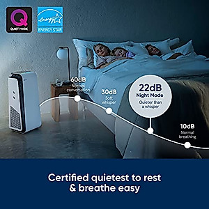 BLUEAIR Advanced Air Purifier for Large Room, Air Cleaner for Dust Pet Dander Smoke Mold Pollen Bacteria Virus Allergen, Odor Removal, Home Bedroom Living Room, Alexa, Auto, HEPASilent, Protect 7470i
