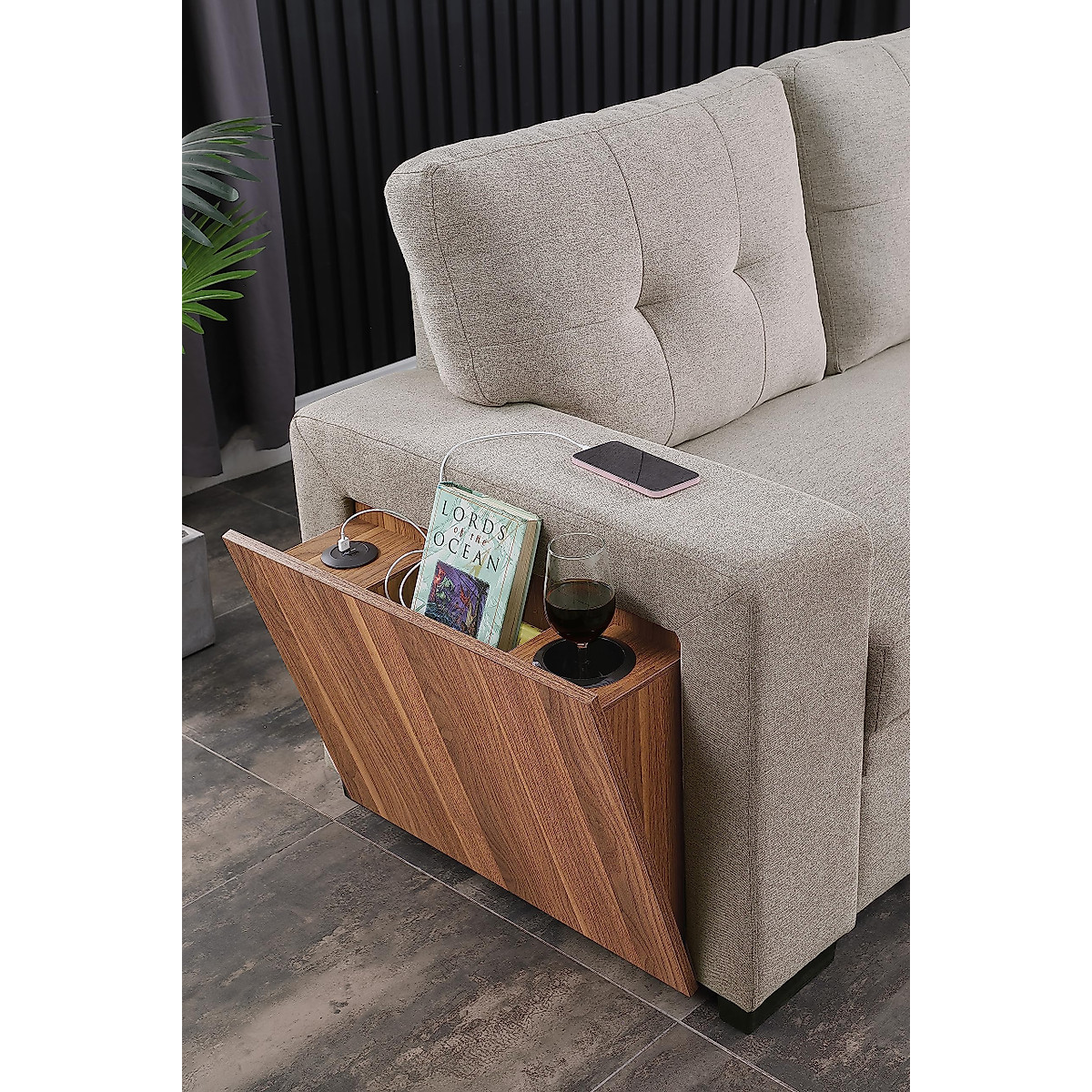 Devion Furniture Alexis Sofabed, 92" W x 53" D x 35H, Light Gray