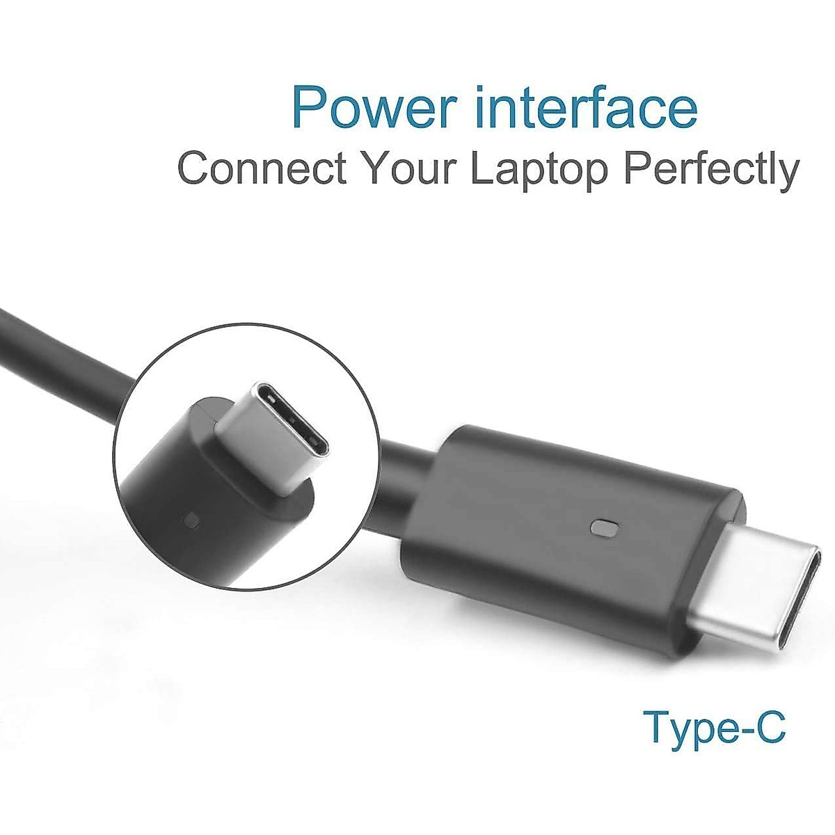 65W 20V 3.25A USB Type C AC Adapter Compatible for Dell LA65NM170 HA65NM170 02YK0F 0M1WCF for Latitude 13 7370 Latitude 12 7275 Latitude 3400 3500 5290, XPS 12 9250