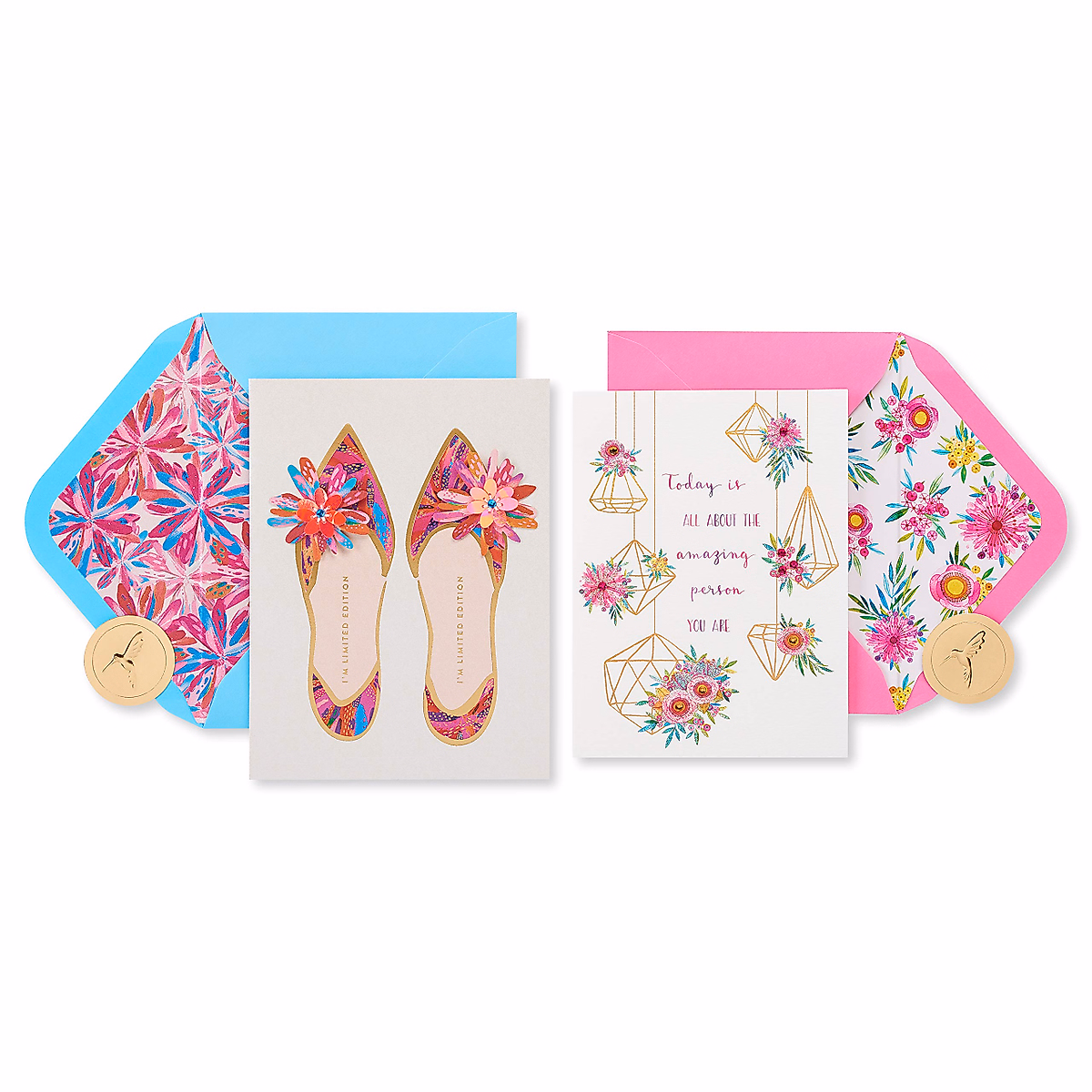 Papyrus Birthday Cards for Her, Shoes and Terrarium (2-Count)