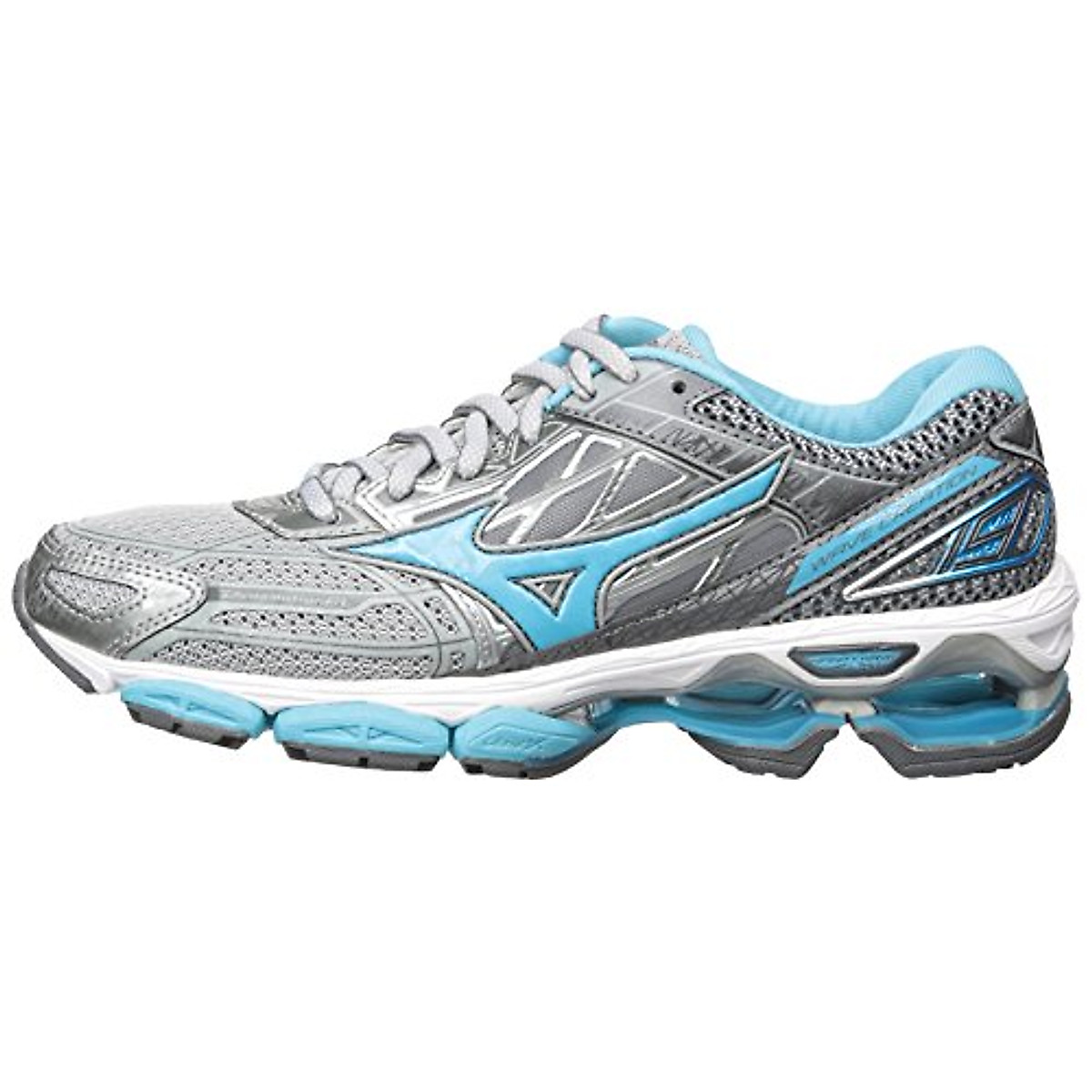 Mizuno womens Wave Creation 19 Running Shoe, High-rise/Blue Atoll/Castlerock, 8 US