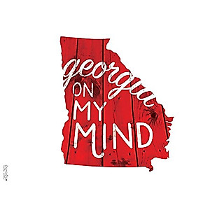 Tervis Georgia On My Mind Tumbler with Wrap and Red Lid 24oz, Clear