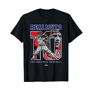 Number and Portrait JT Realmuto Philadelphia MLBPA T-Shirt