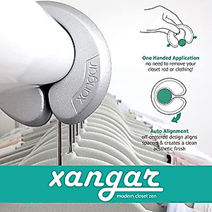 Xangar 30 Pack Hanger Separators, Silver