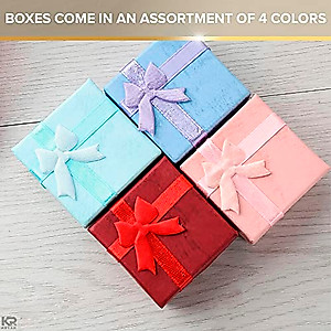 24Pcs Small Gift Boxes for Jewelry - Hard Cardboard Boxes Ring Box for Proposal Earring Boxes Necklace Gift Boxes for Jewelry Organizer Box - Ring Boxes for Wedding Valentines Gift Boxes for Presents