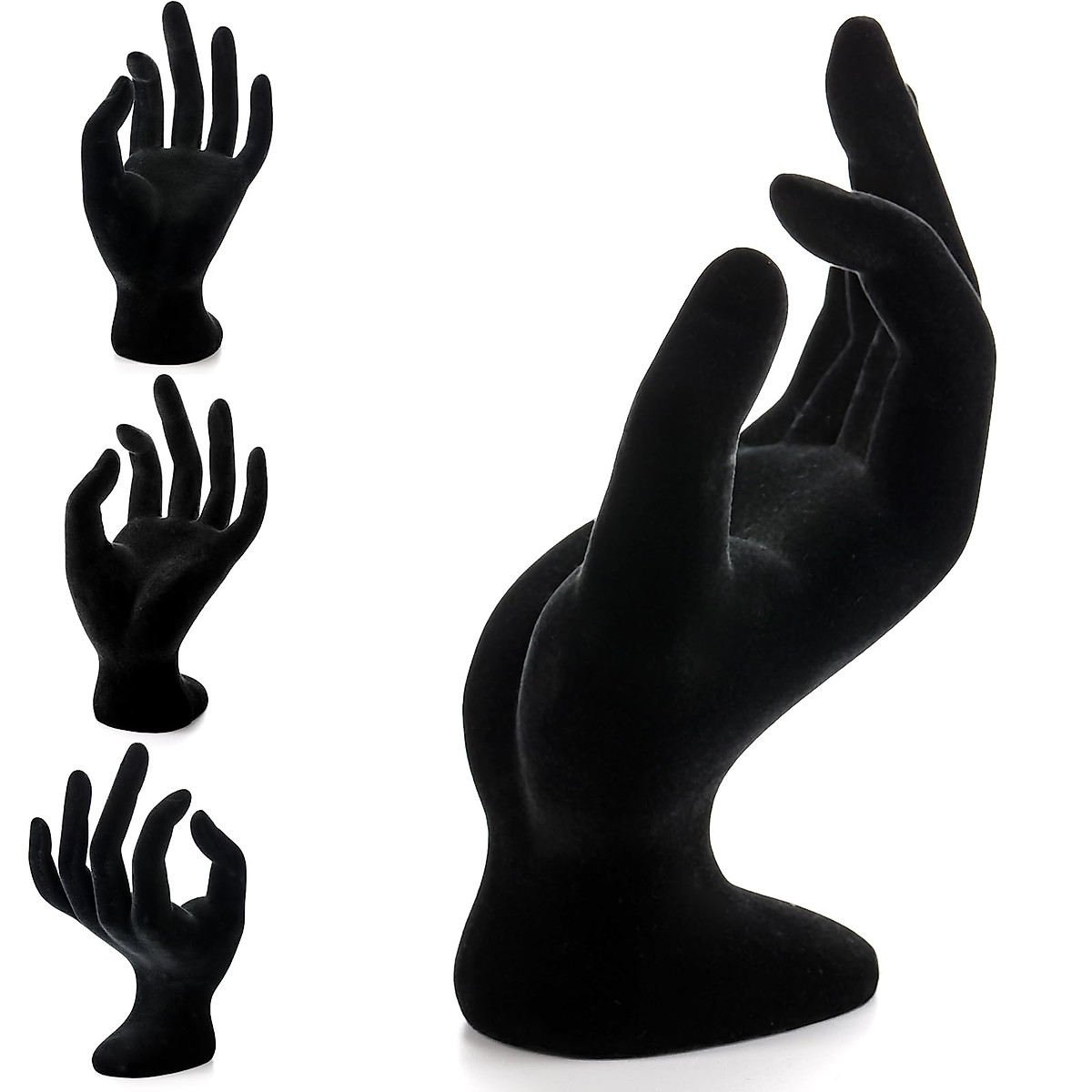 Mezchi 4 Pack Hand Ring Holder, Polyresin Mannequin Hand, Ok Gesture Ring Display Stand, Hand Form Jewelry Organizer for Ring Bangle Bracelet Hand Chain, Finger Ring Display, Photo Props