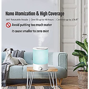 MegaWise Topfill 7-colour Night light humidifier for Kid bedroom with 3.5L Large Capacity, No leakage Design Fine Mist Output Auto Shutoff, Essential Oil Safe Tank